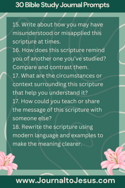 30 Bible Study Journal Prompts for Studying Scripture