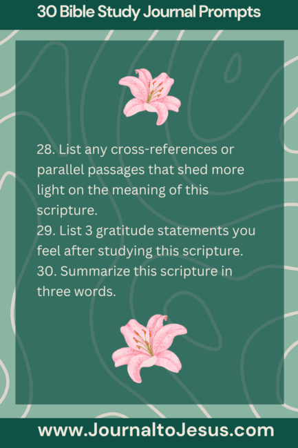 30 Bible Study Journal Prompts for Studying Scripture